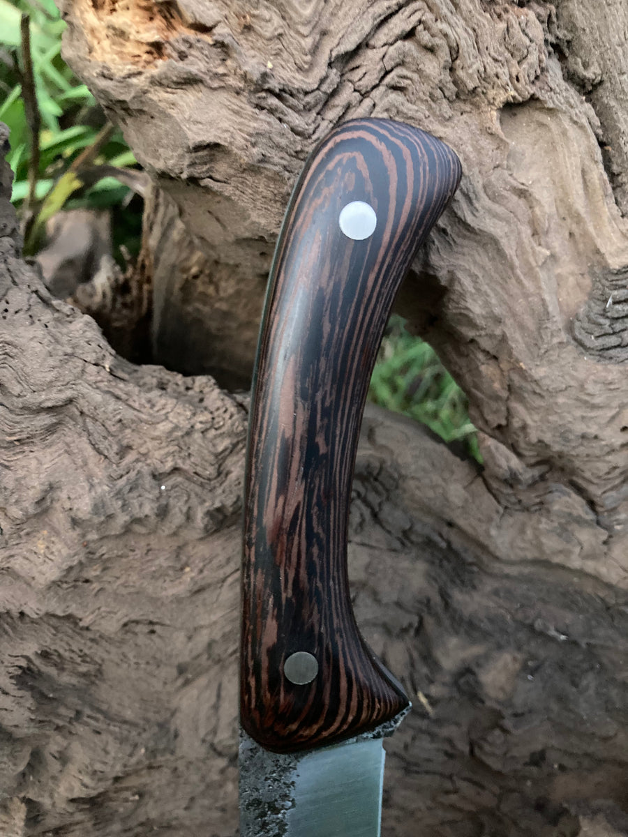 Drop point hunter with leather sheath – KD Knives