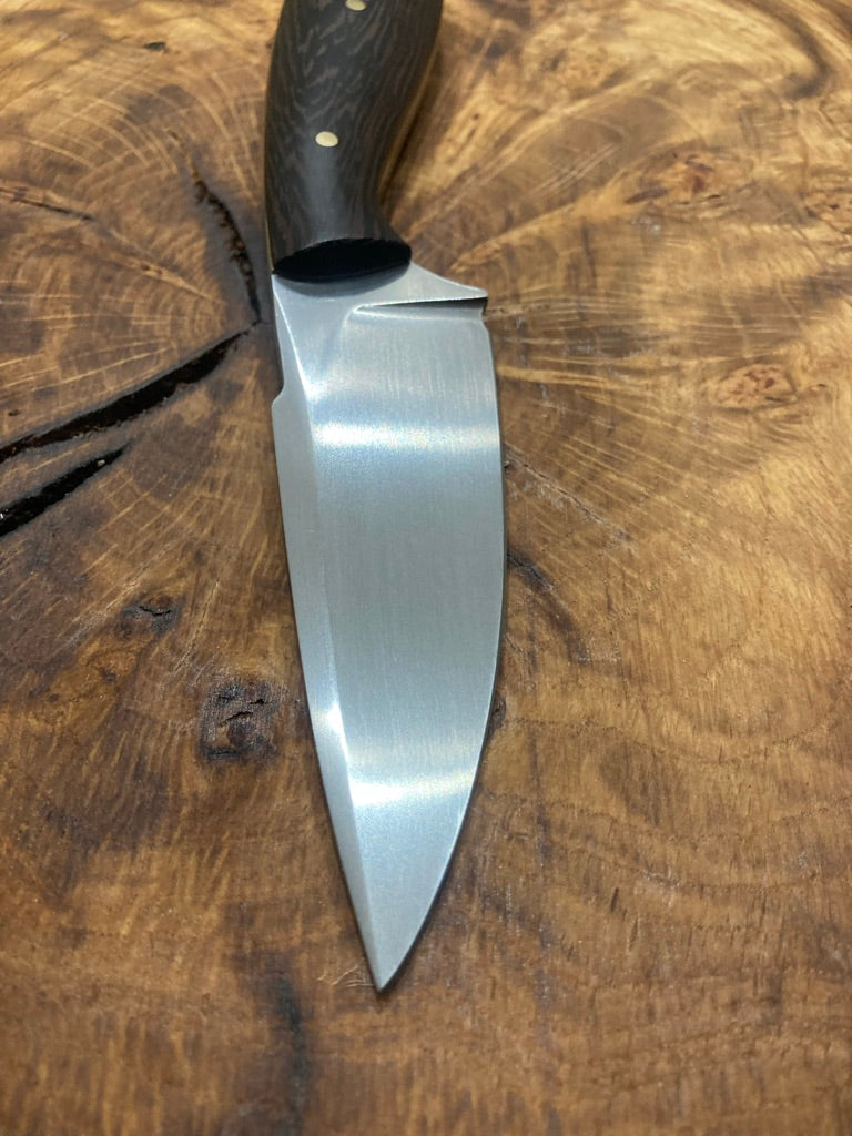 Small false edge hunter with false edge and pocket sheath – KD Knives