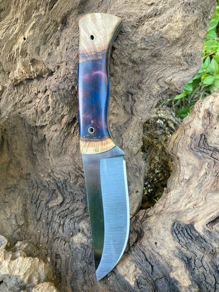 Straight back hunting/EDC knife with leathers sheath – KD Knives